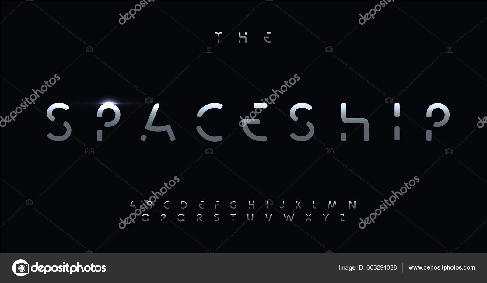 Futuristic Stencil Font Commands Attention Striking Clean Lines Modern ...