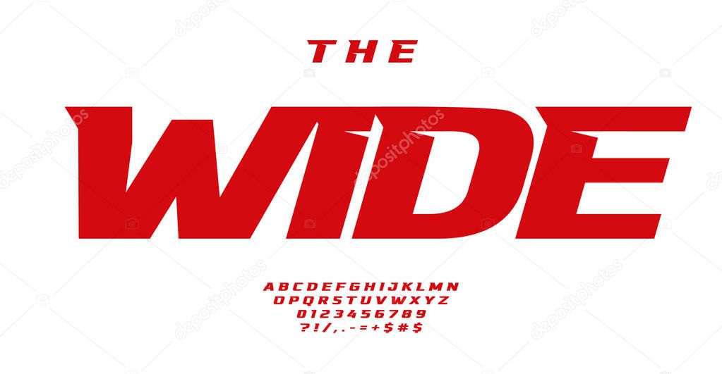 Tipo de letra Racing con cortes audaces, puntas afiladas, tipografía ...