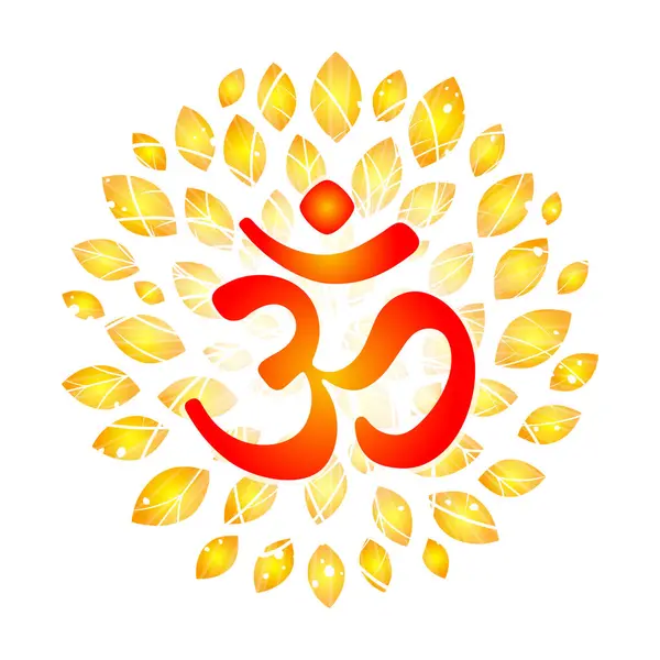 Aum Indian Sacred Sound Symbol Divine Triad Brahma Vishnu Shiva Stock ...