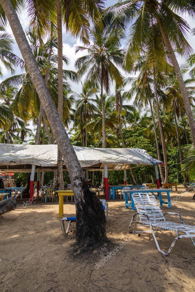 Playa Coson, Dominican Republic, august 2022. View of a typical rustic ...