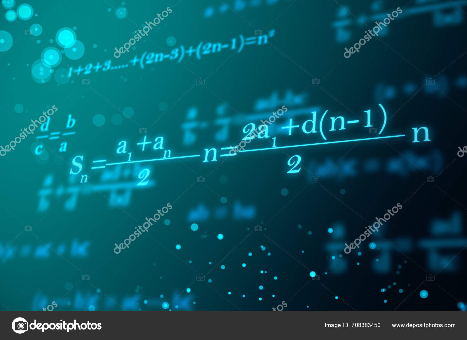 Glowing Mathematical Formulas Blue Wallpaper Education Knowledge ...