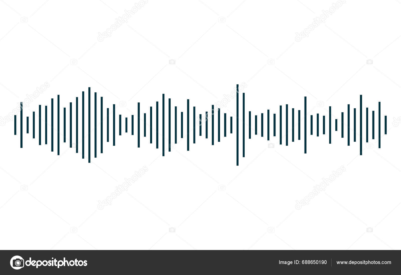 Audio Frequency Waveform Graphical Representation Voice Signal — Stock ...