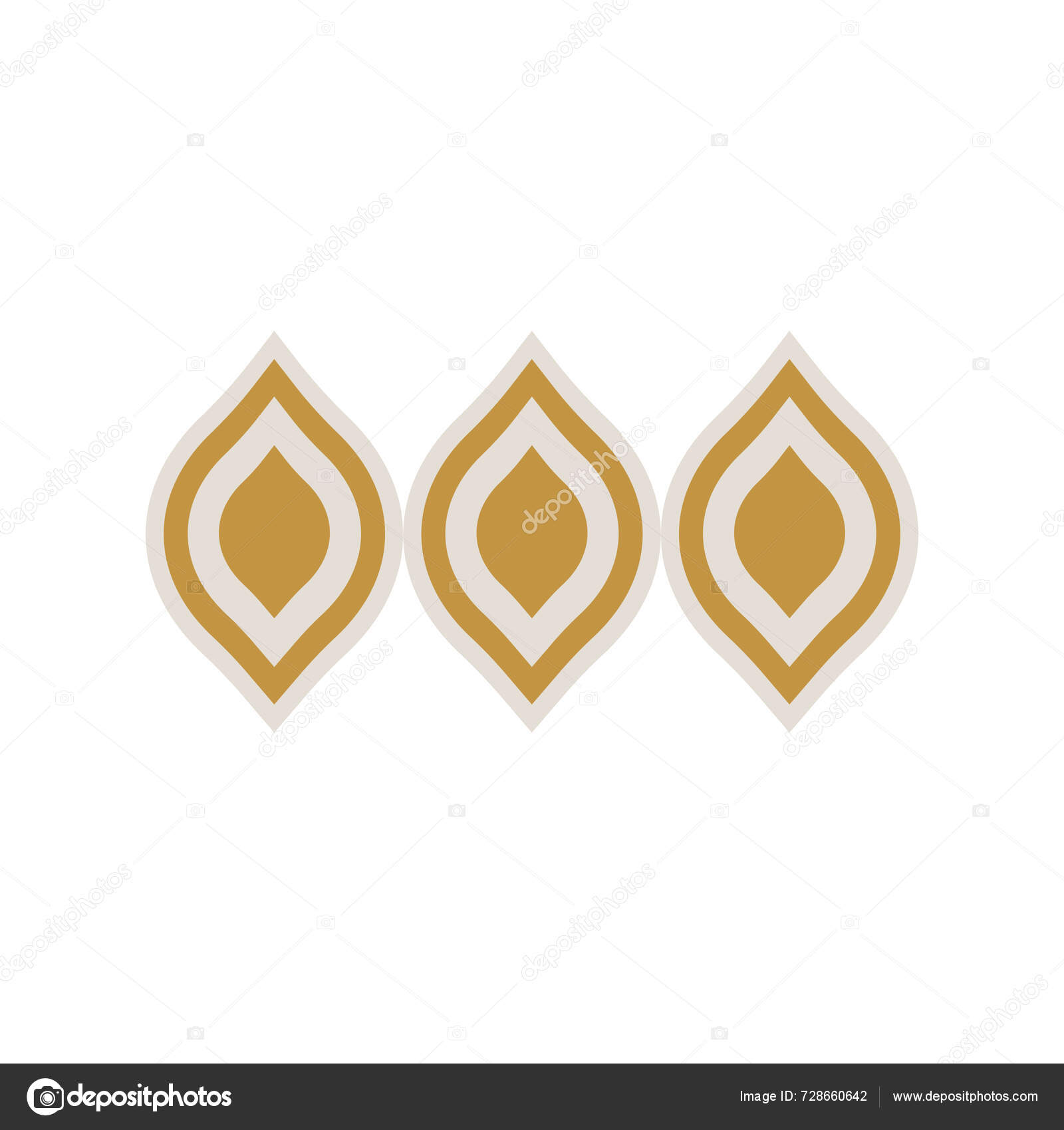 Three Gold Rhombus Sheets White Background — Stock Photo © Ru_Ch #728660642
