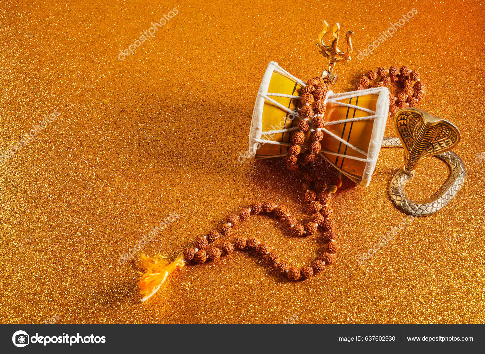 Shivaratri Background Shivas Trident Pellet Drum Damroo Musical ...