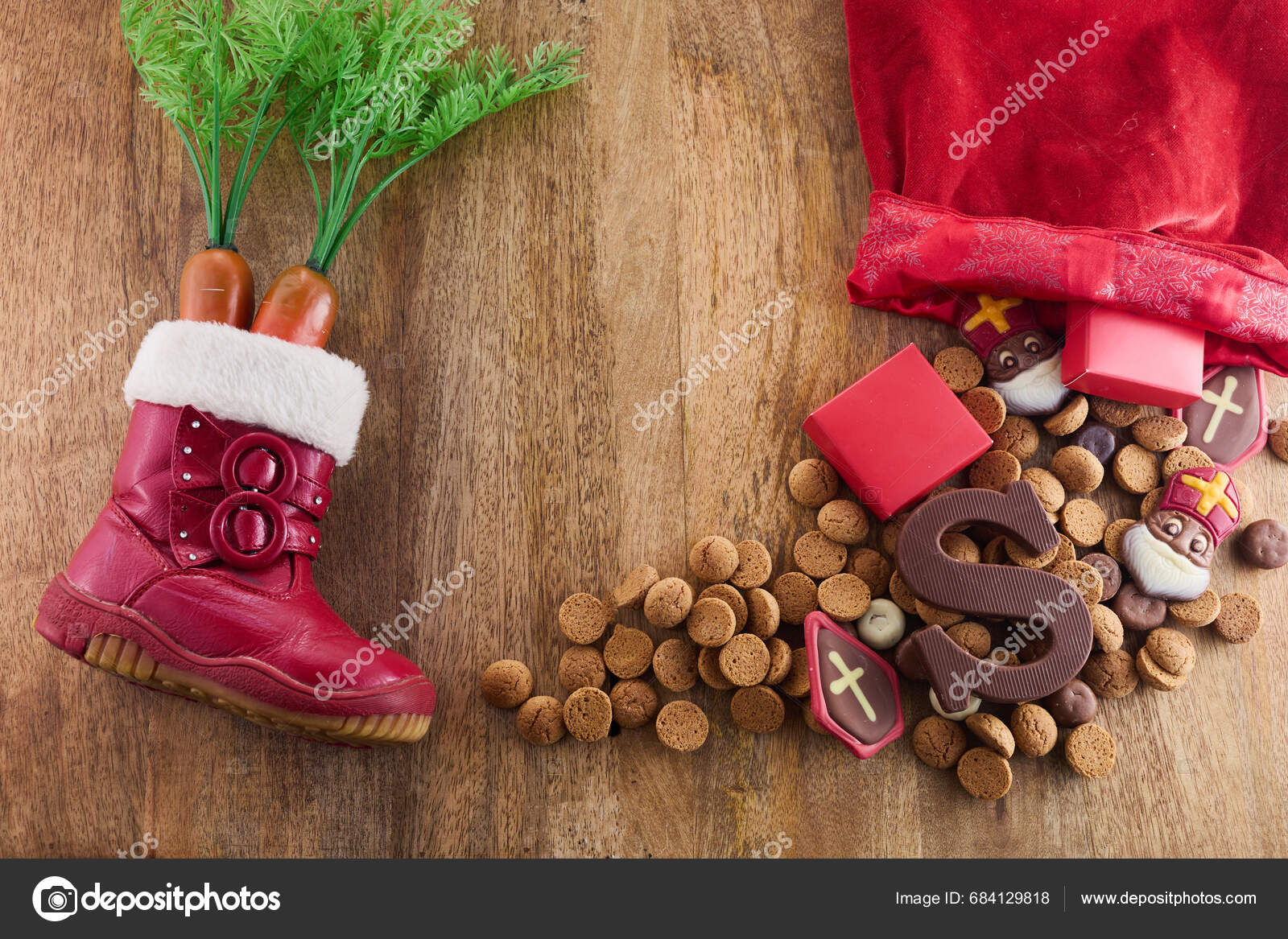 Dutch Holiday Sinterklaas Background Children Shoe Carrots Nicholas ...