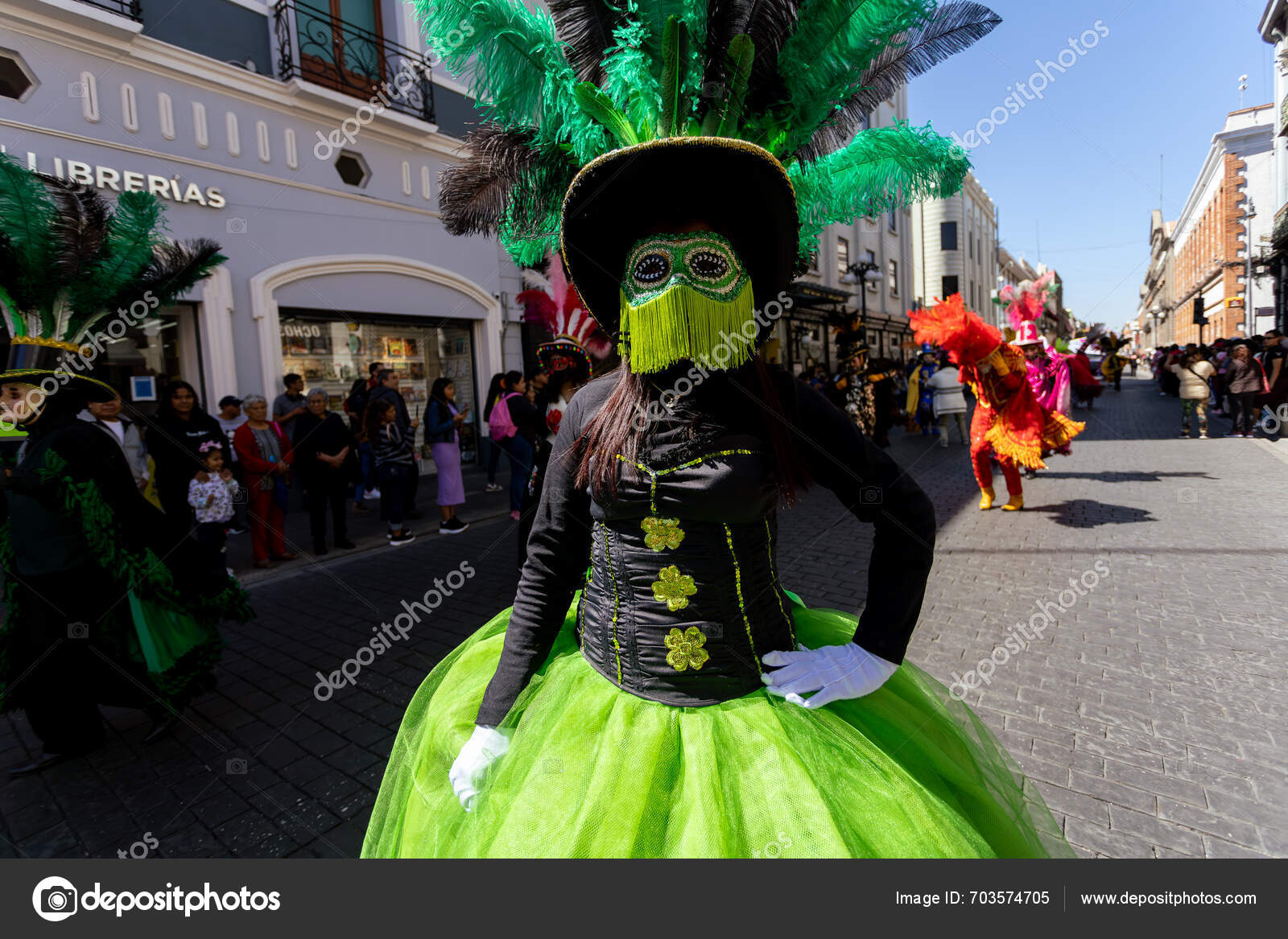 Mexican Carnival Mexican Dancers Recognized Huehues Bright Typical ...