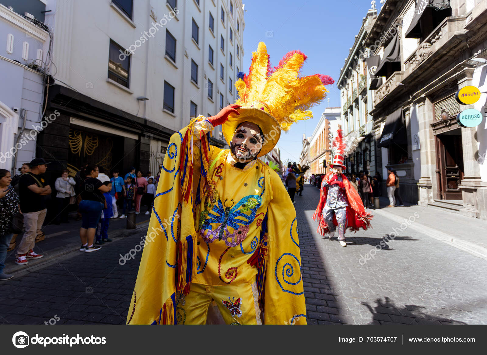 Mexican Carnival Mexican Dancers Recognized Huehues Bright Typical ...