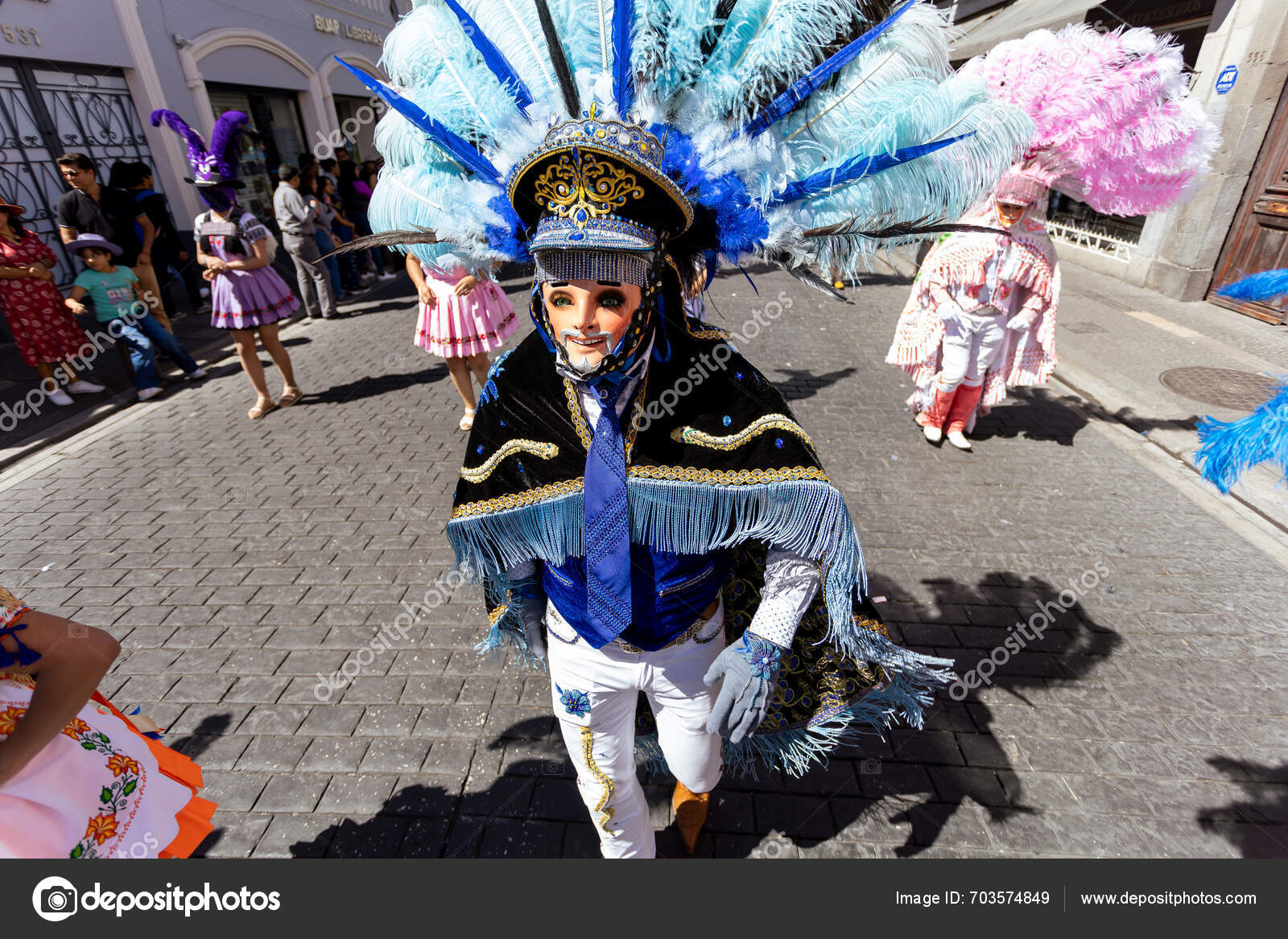 Mexican Carnival Mexican Dancers Recognized Huehues Bright Typical ...