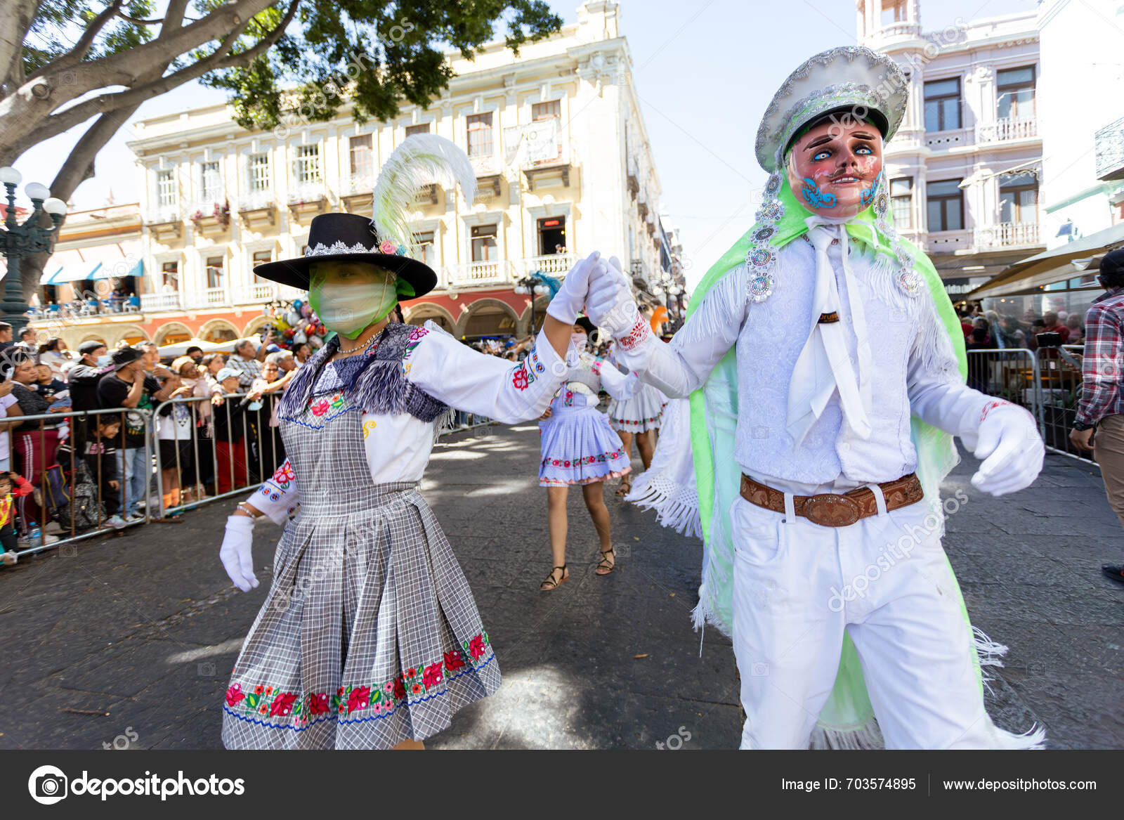 Mexican Carnival Mexican Dancers Recognized Huehues Bright Typical ...