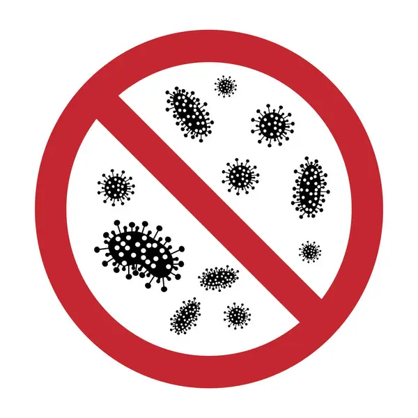 Vector Illustration Warning Sign Virus White Background Symbol ...