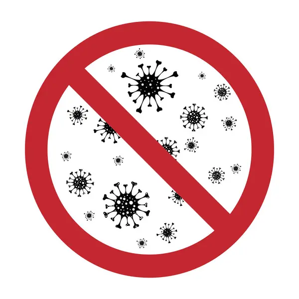 Vector Illustration Warning Sign Virus White Background Symbol ...