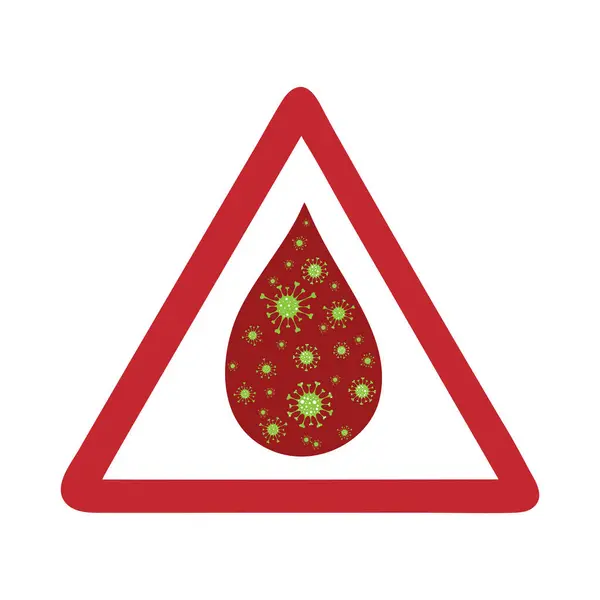 Vector Illustration Warning Sign Virus White Background Symbol ...