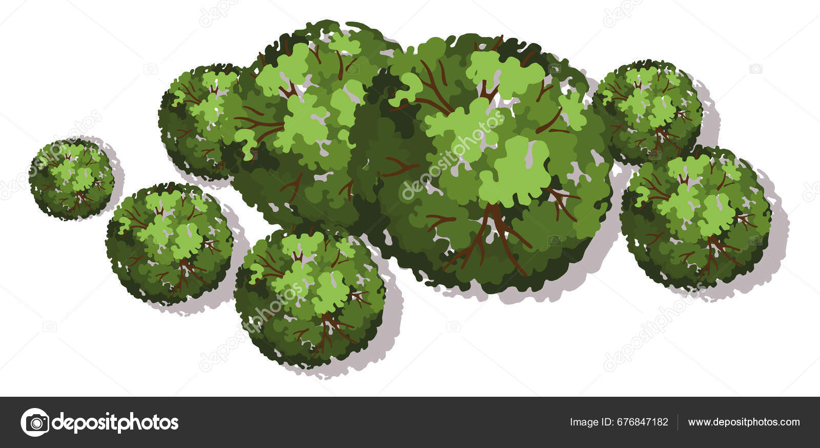 Trees Architectural Floor Plans Entourage Design Top View Trees ...