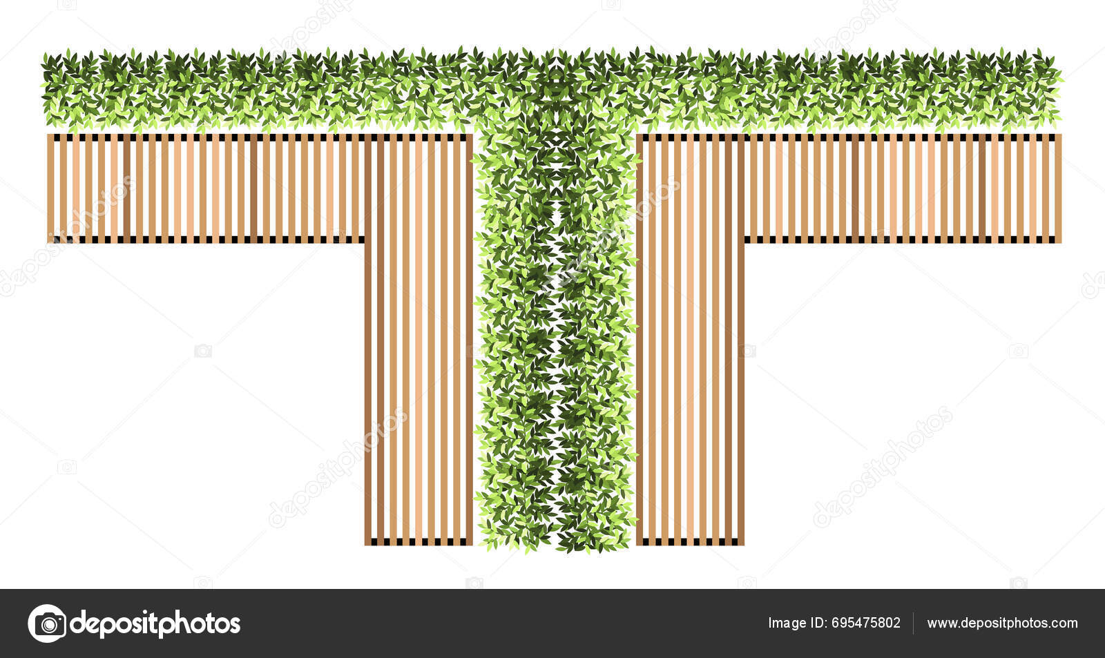 Vista Superior Banco Para Los Planos Paisaje Arquitectónico Banco Con ...