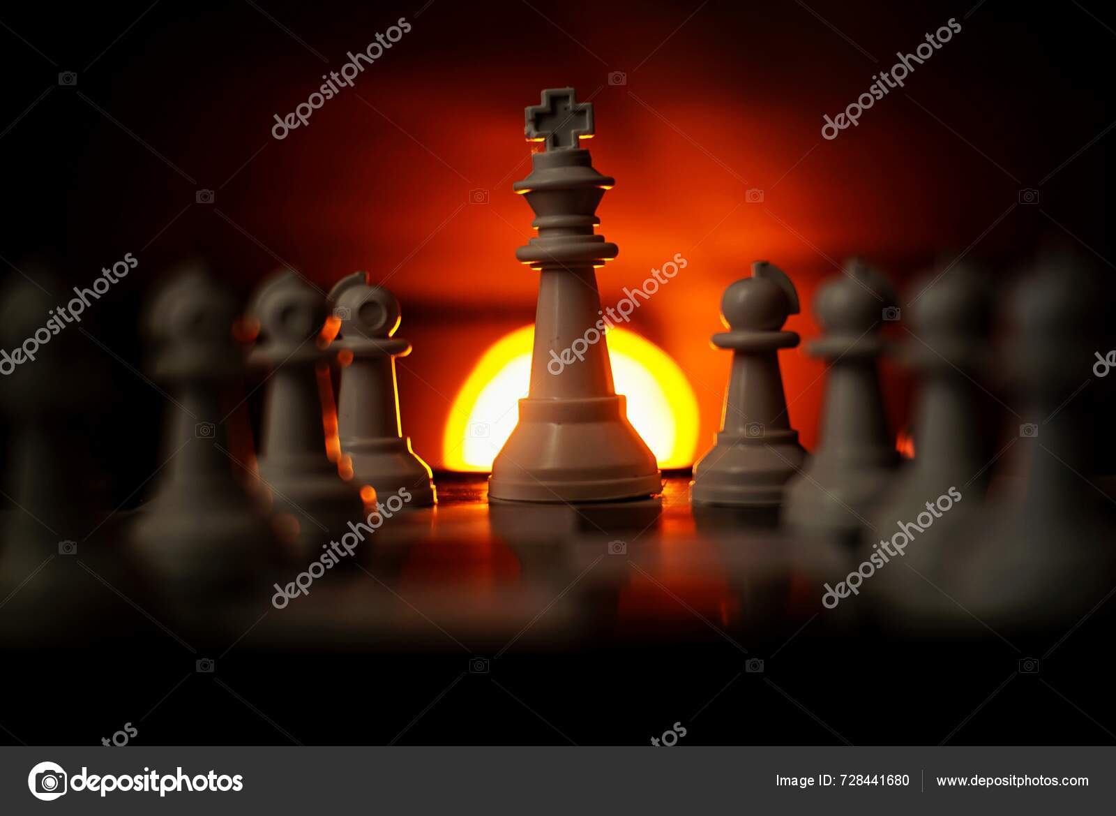 Photography Chess Game White King Center — Stock Photo © winduadi ...