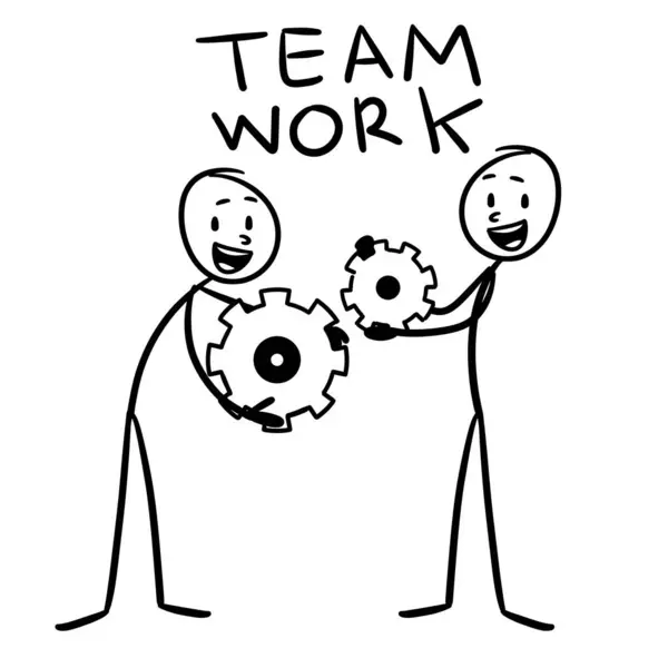 Teamarbeit Erfolg Cartoon Teamarbeit Cartoon Stockfotos, Lizenzfreie