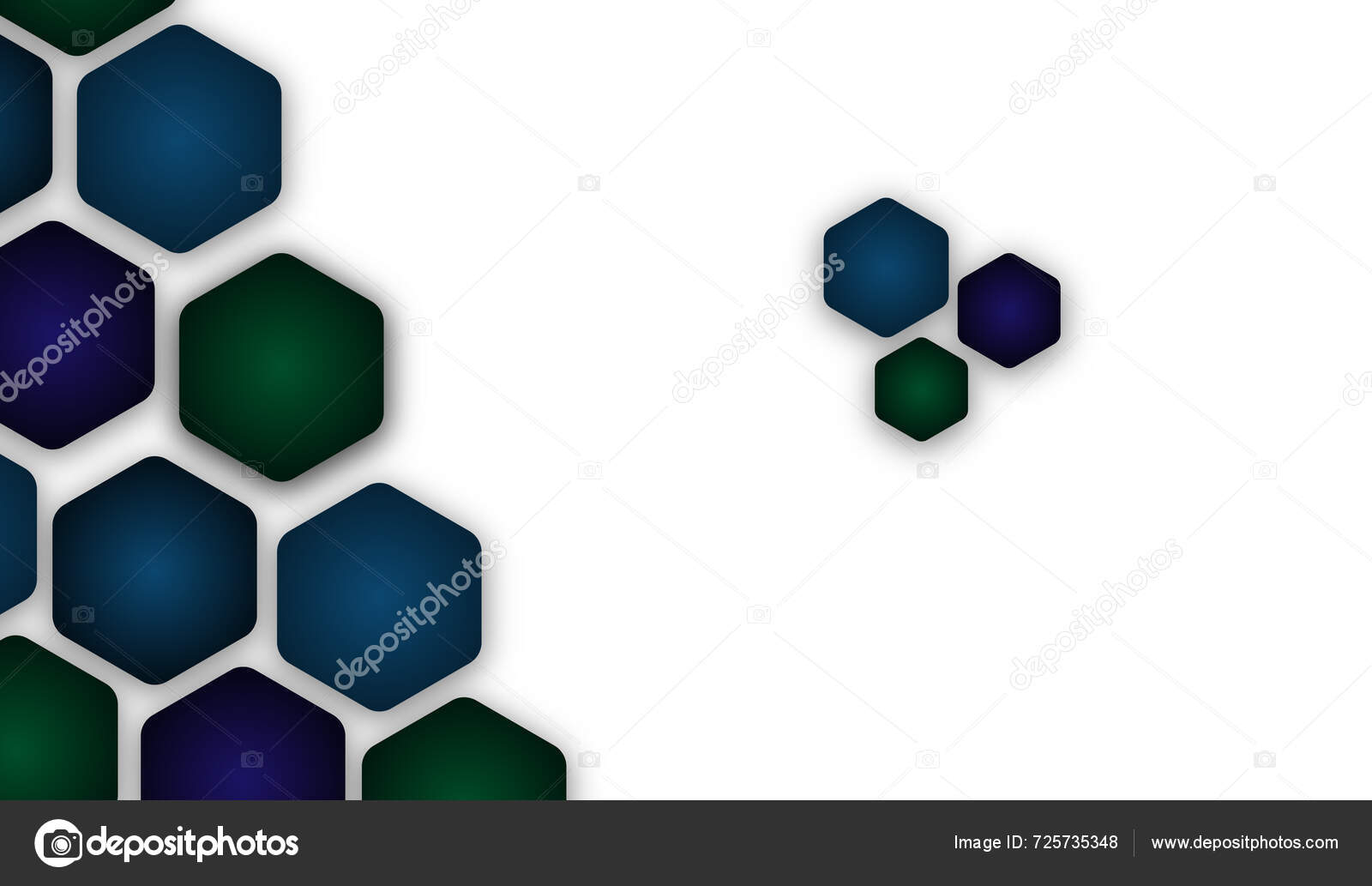White Abstract Background Has Dark Gradient Hexagonal Shape — Stock ...