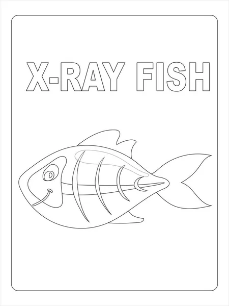 X Ray Fish Coloring Page