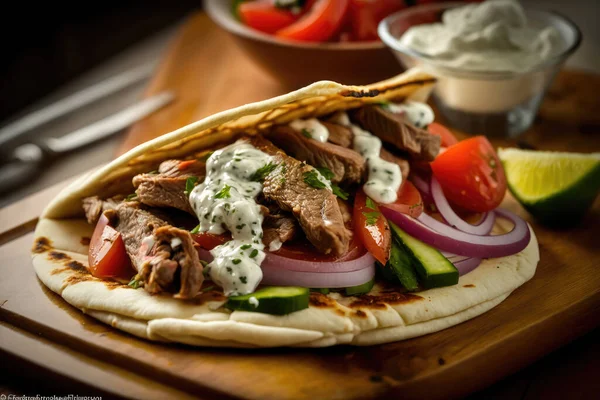 Greek gyro Stock Photos, Royalty Free Greek gyro Images | Depositphotos