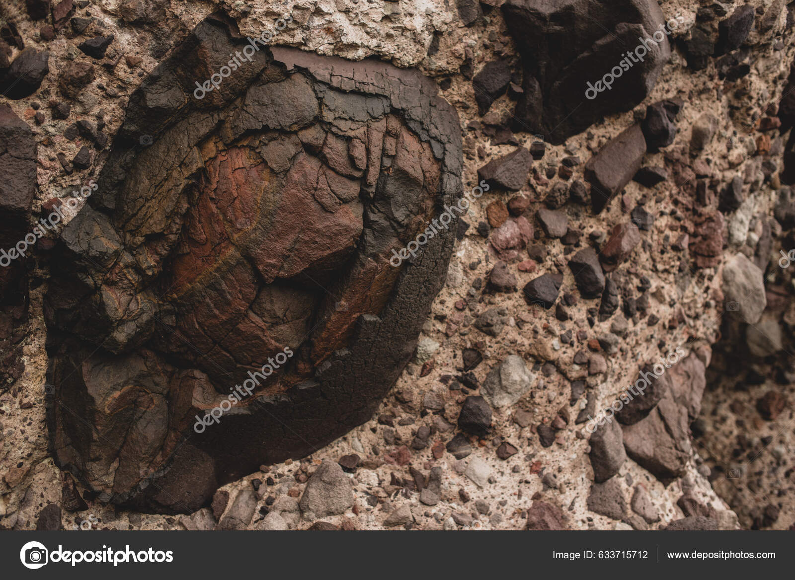 Close Rocks Interesting Redish Color Balandra Paz Mexico — Stock Photo ...