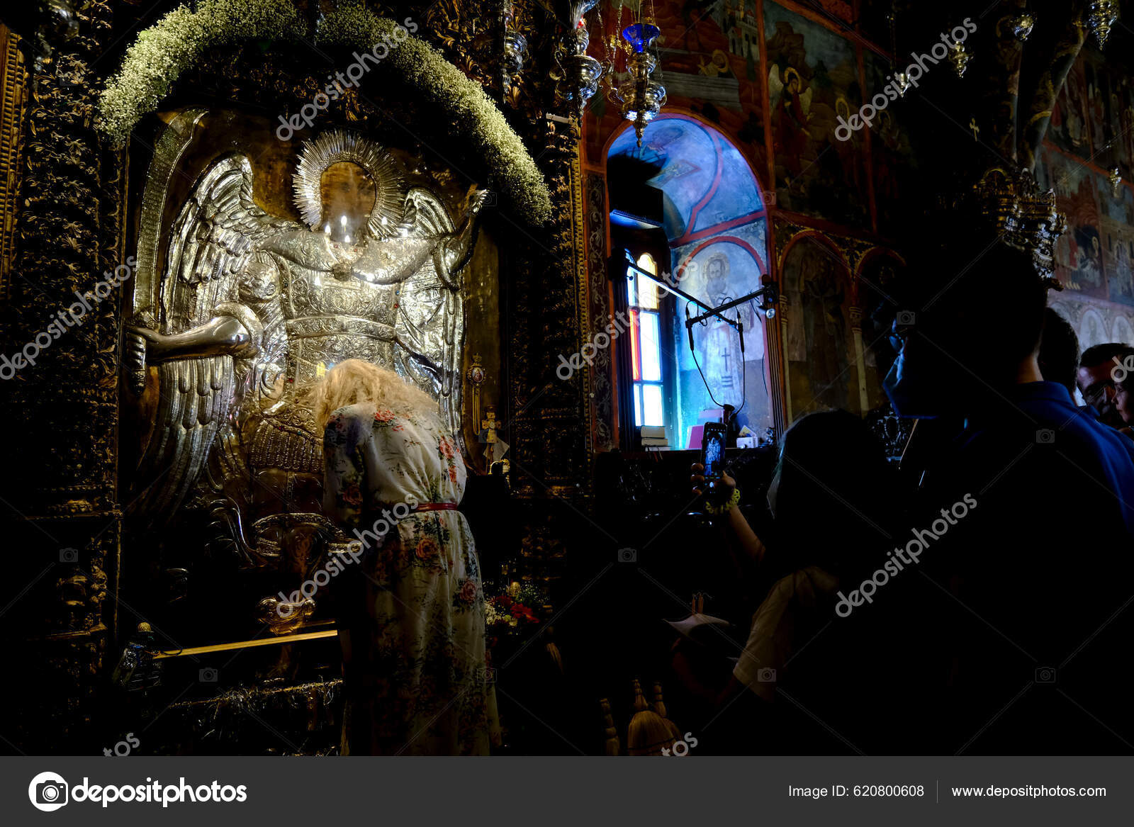 Worshipers Holy Monastery Archangel Michael Panormitis Symi Dodecanese ...
