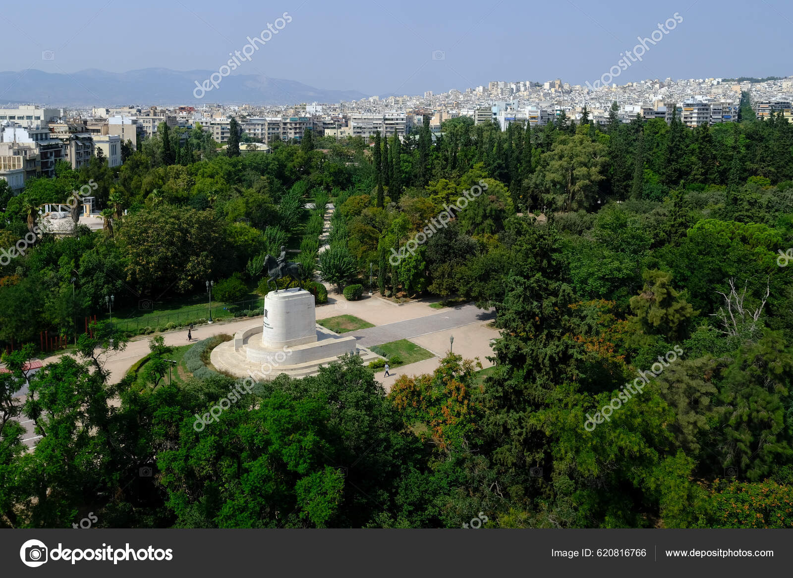 Panoramic View Pedion Areos Which One Largest Public Parks Athens ...