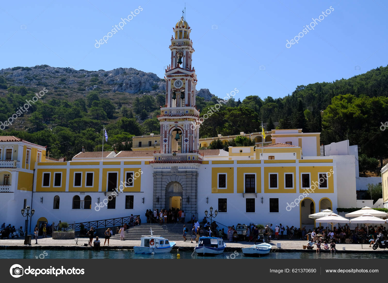 Holy Monastery Archangel Michael Panormitis Symi Dodecanese Greece July ...