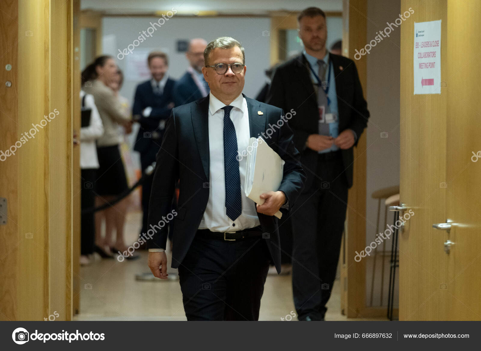 Petteri Orpo Finnish Prime Minister Arrives Summit Headquarters Brussels June — Stock Editorial ...