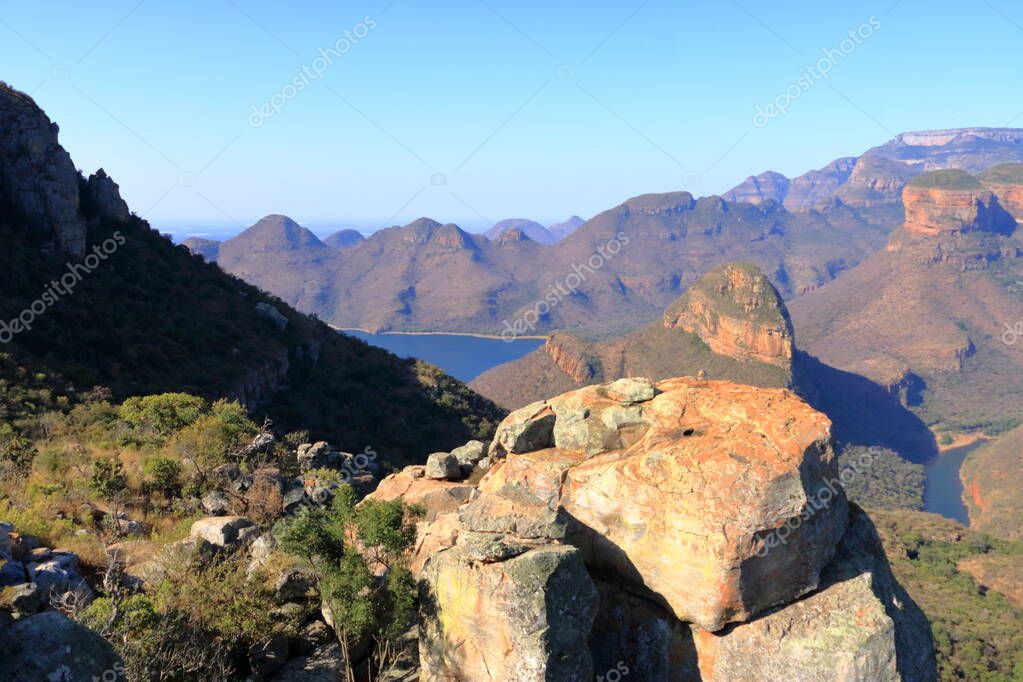 the Blyde River Canyon and The Three Rondavels (Three Sisters) in ...
