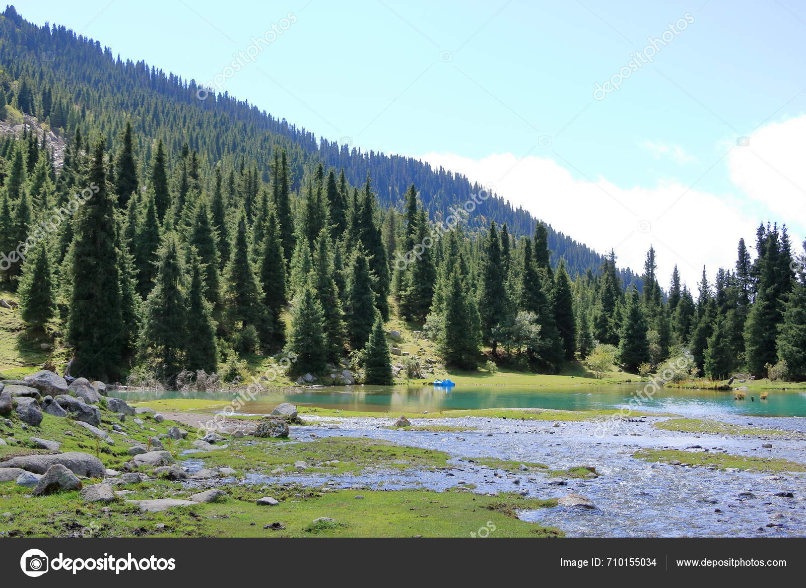 Suttuu Bulak Mountain Lake Kyrchyn Gorge North Kyrgyzstan Central Asia ...