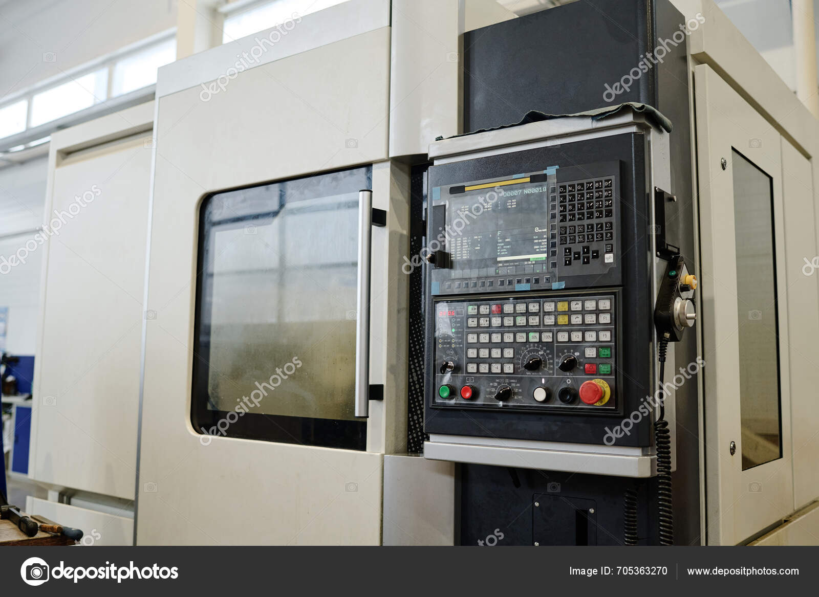 People Shot Cnc Machine Modern Factory Interior Copy Space — Stock Photo © annas.stills.gmail ...