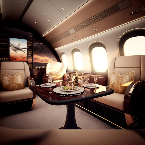 Luxury private jet interior Stock Photos, Royalty Free Luxury private ...