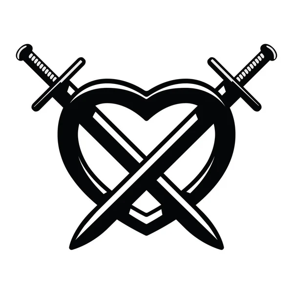 Espada y corazón Imágenes Vectoriales, Gráfico Vectorial de Espada y ...