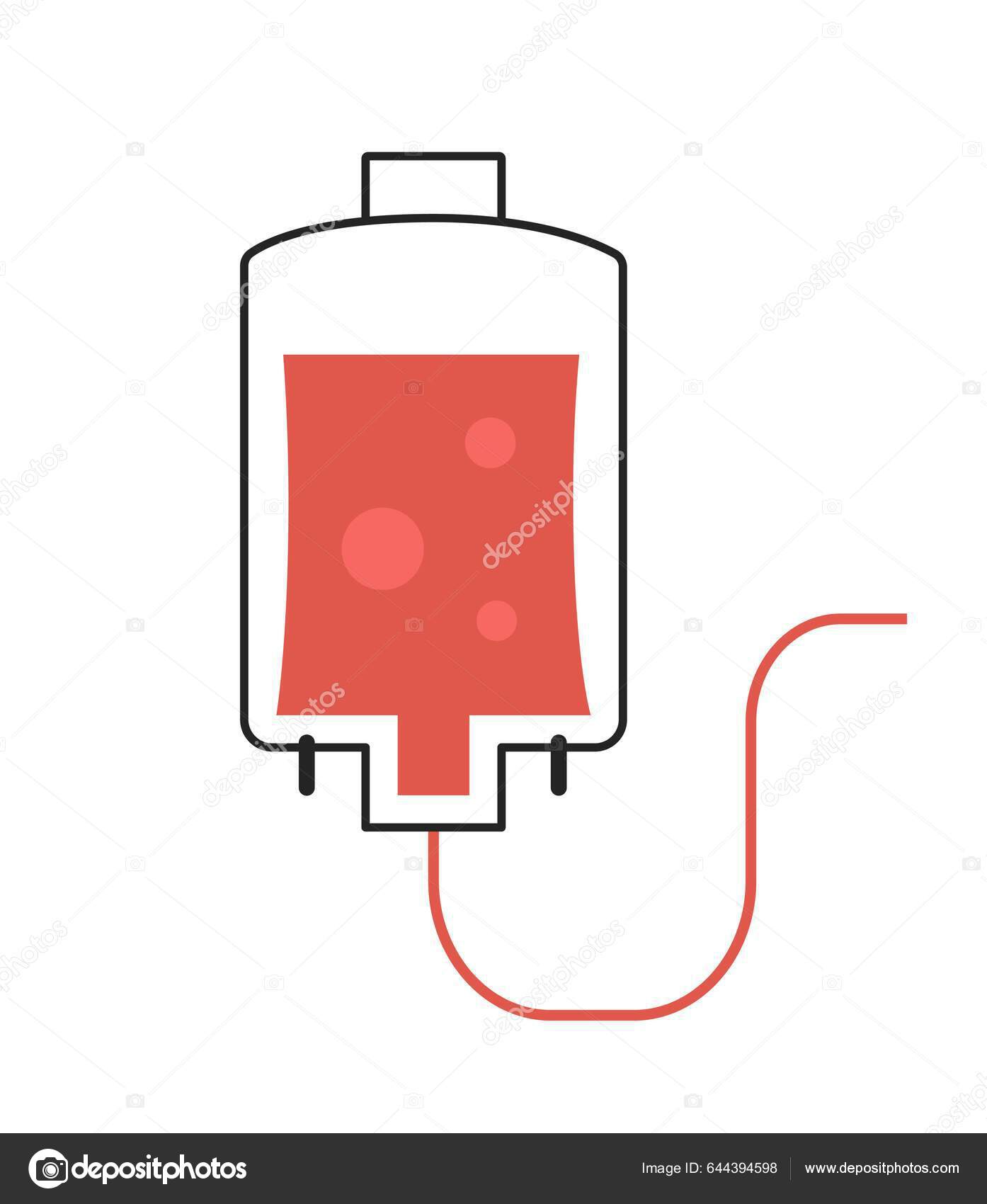 Simple Medical Icon Sticker Blood Transfusion Donation Volunteering ...