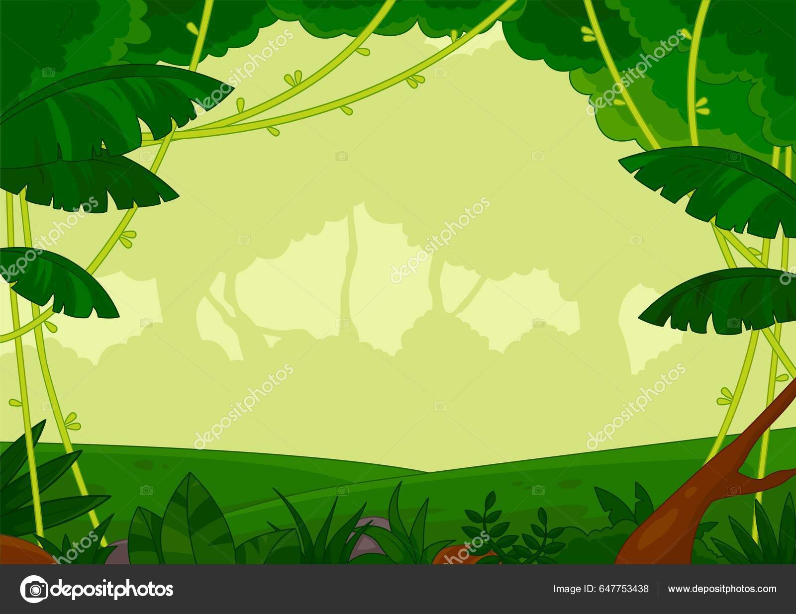 Konsep Latar Belakang Hutan Elemen Grafis Untuk Situs Web Poster Vektor ...