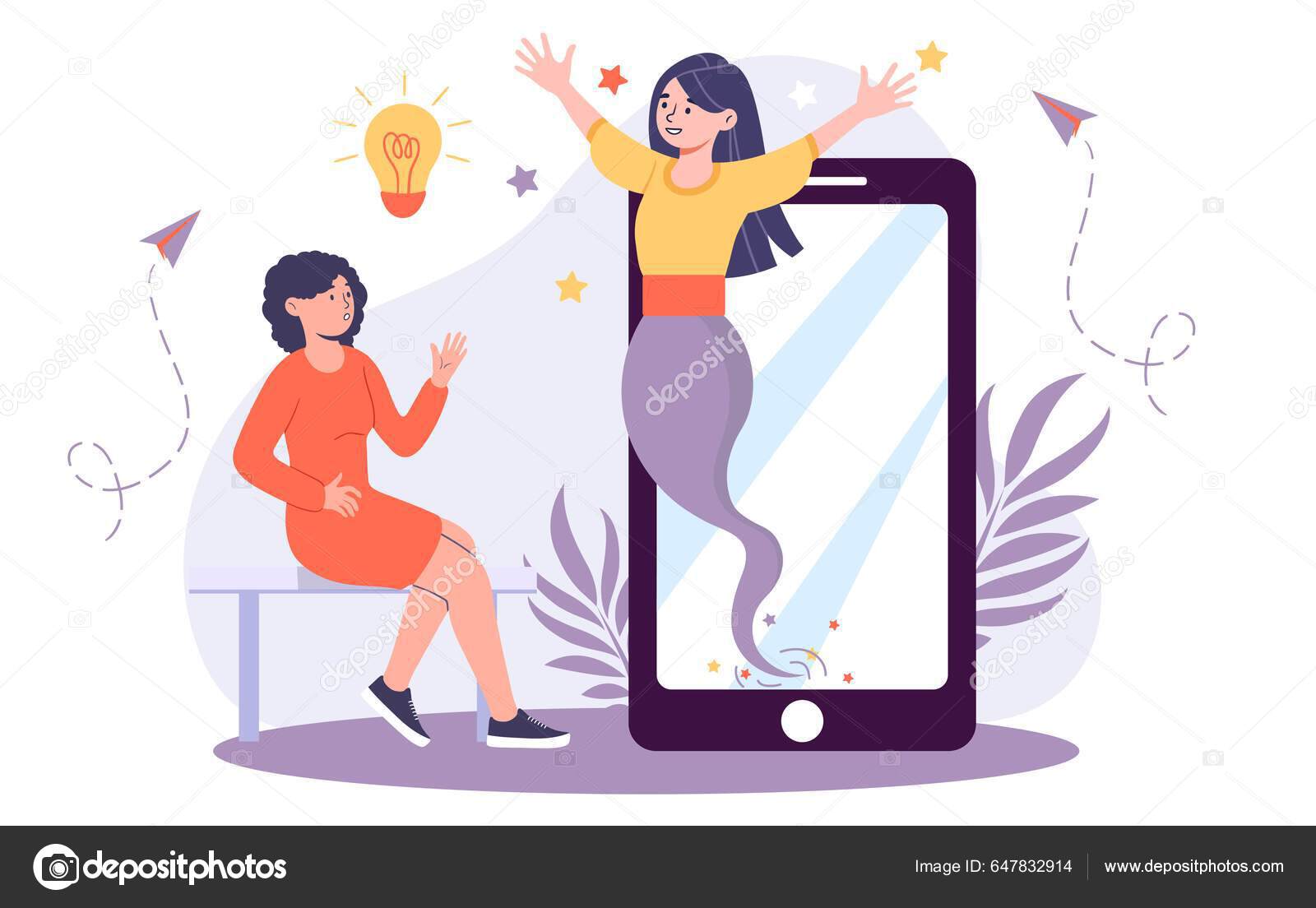 Genie Phone Fantasy Imagination Traditions Culture Fairy Tale Fictional ...