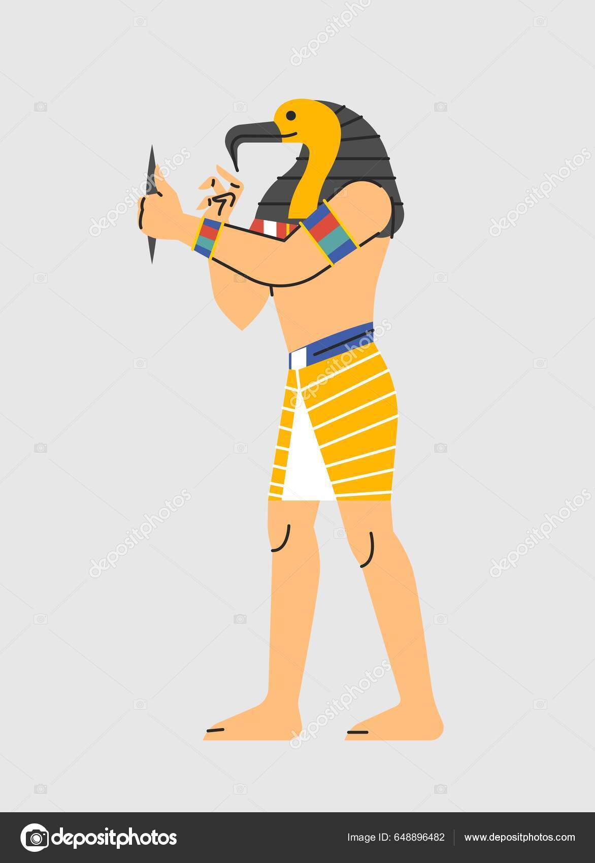 Dewa Mesir Thoth Konsep Manusia Dengan Kepala Burung Mitologi Dan ...