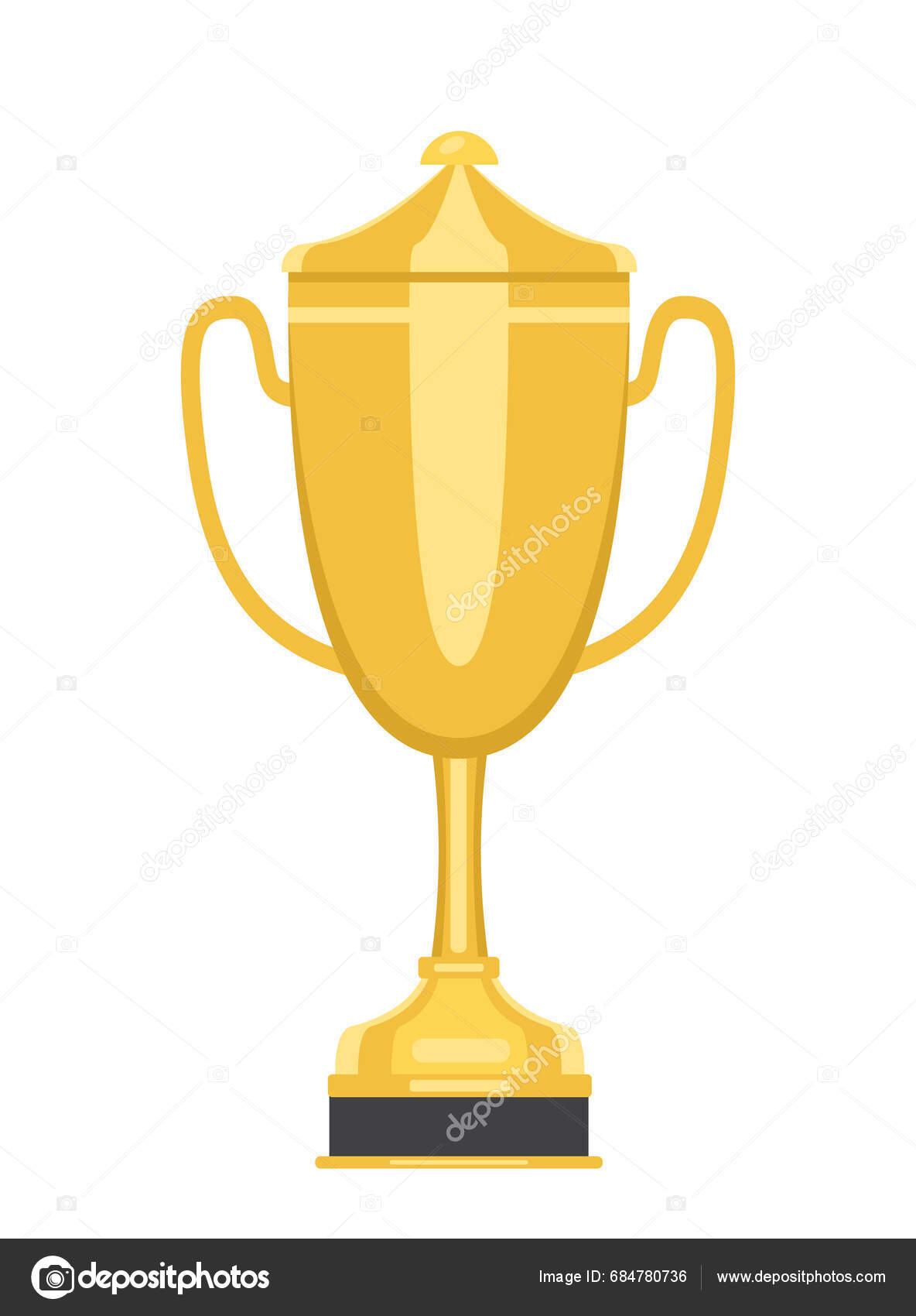 Football Element Sticker Golden Cup Trophy Tournament Competitions ...