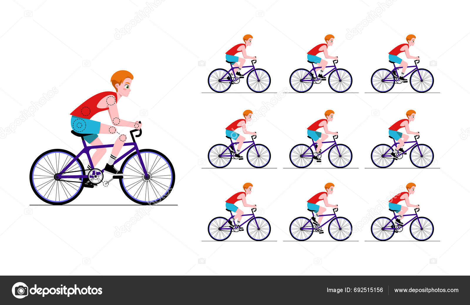 Cycling Animation Elements Collection Sprites Animation Frame Frame ...