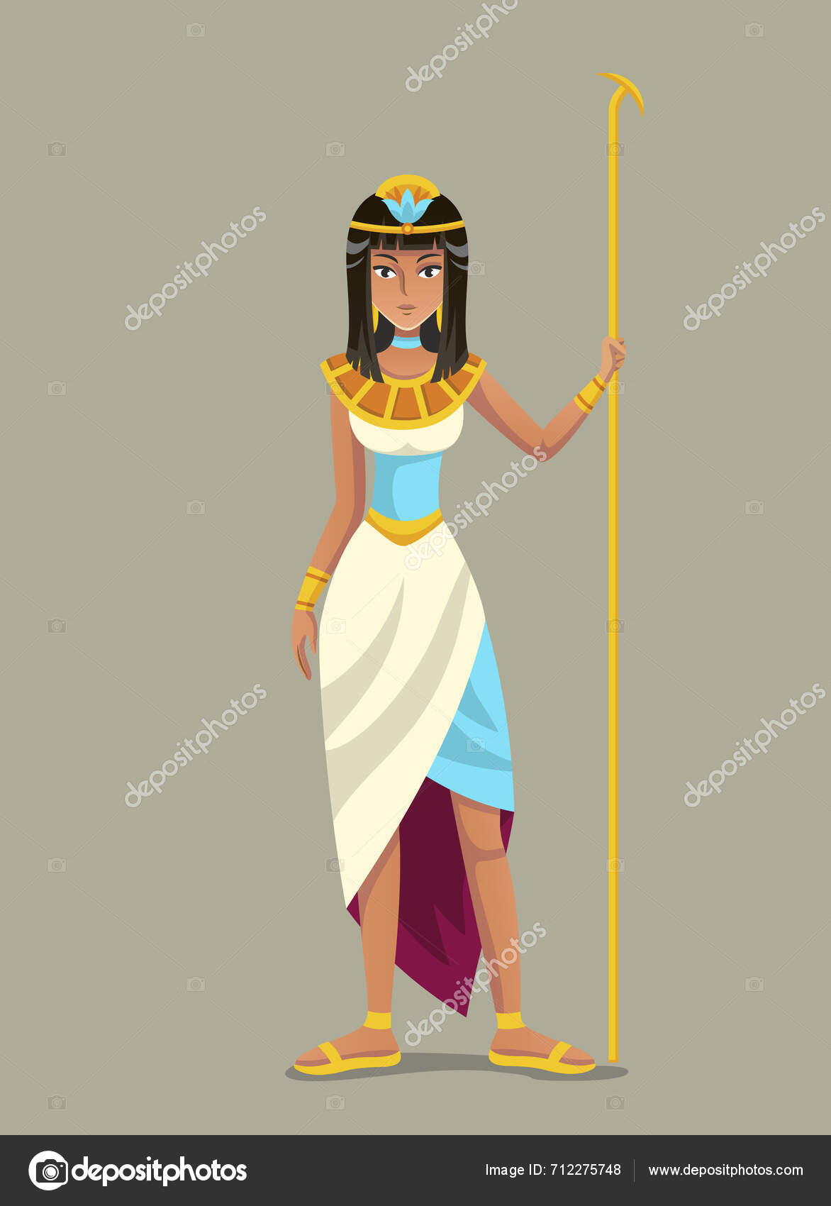 Antiguo Dios Egipcio Cartel Con Carácter Mitología Egipcia Cleopatra ...