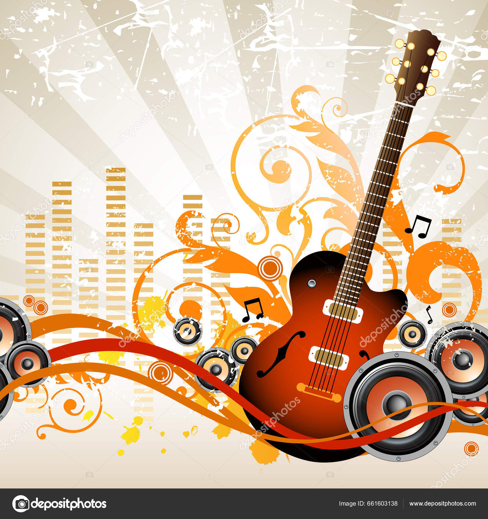 Illustration Drawing Musical Background Stock Vector by ©DesignPicsInc ...