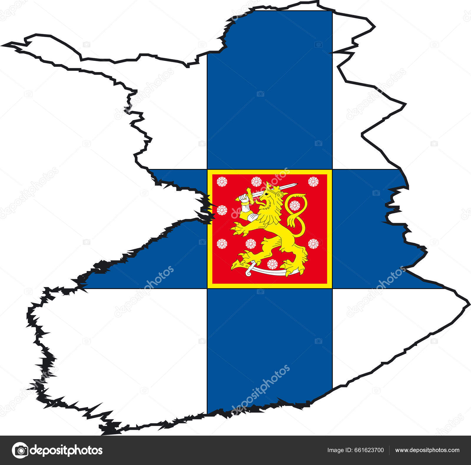 Finland Flag Map