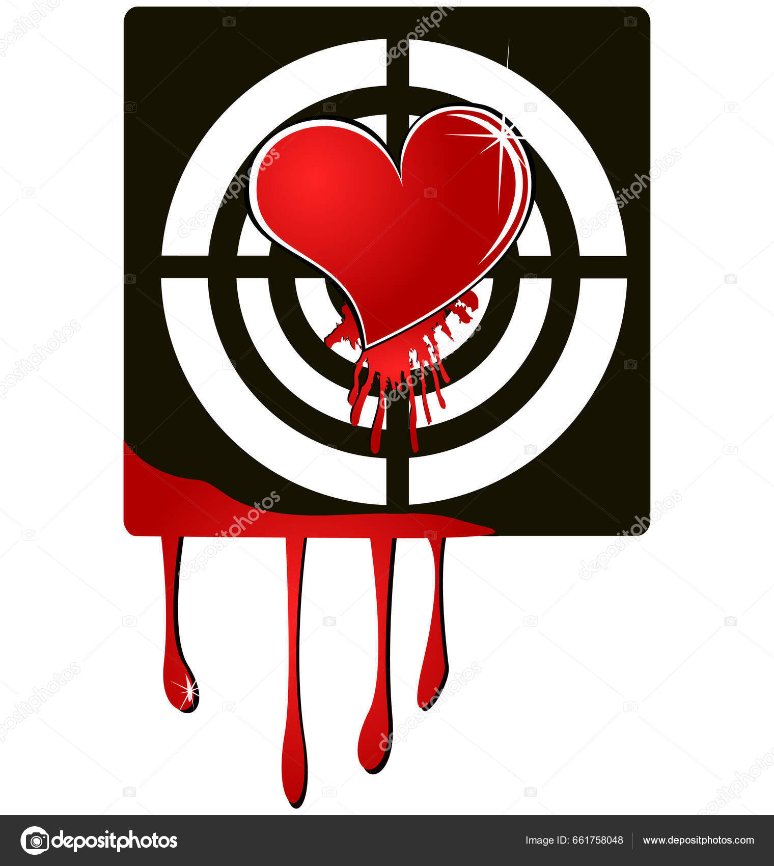 Vector Target Heart Eps Stock Vector by ©DesignPicsInc 661758048