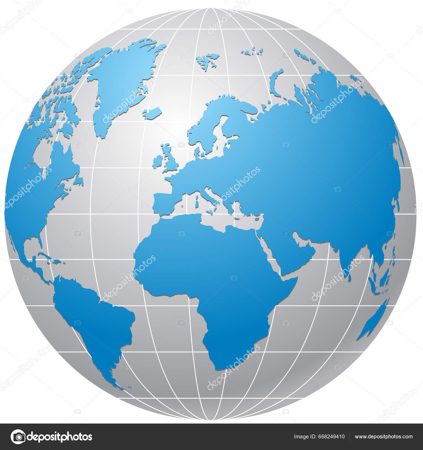 Earth Globe Vector Illustration Stock Vector by ©DesignPicsInc 668249410
