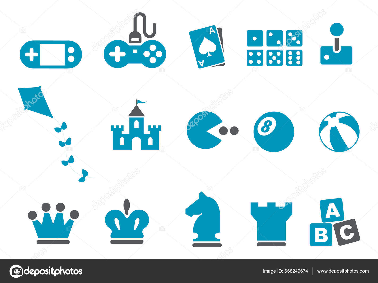 Game Icons Vector Illustration Stock Vector by ©DesignPicsInc 668249674