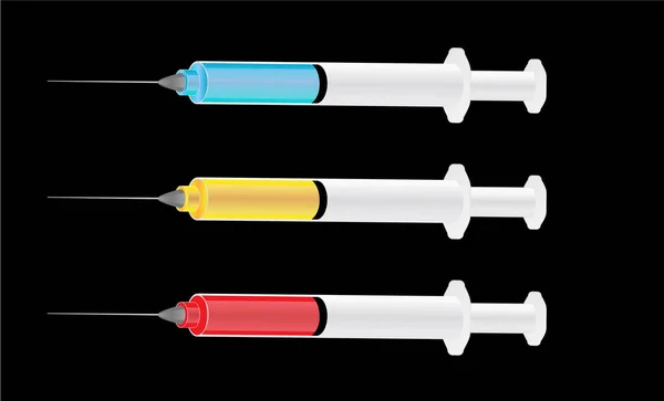 Syringe Blood Isolated Green Background Render Illustration Stock ...