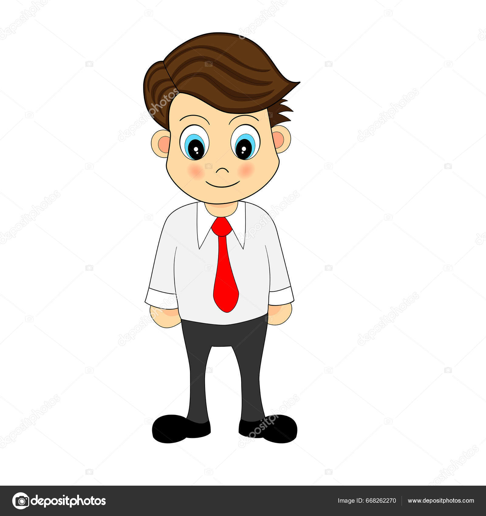 Hombre Dibujos Animados Oficina Ilustración Vectores Vector de stock ...