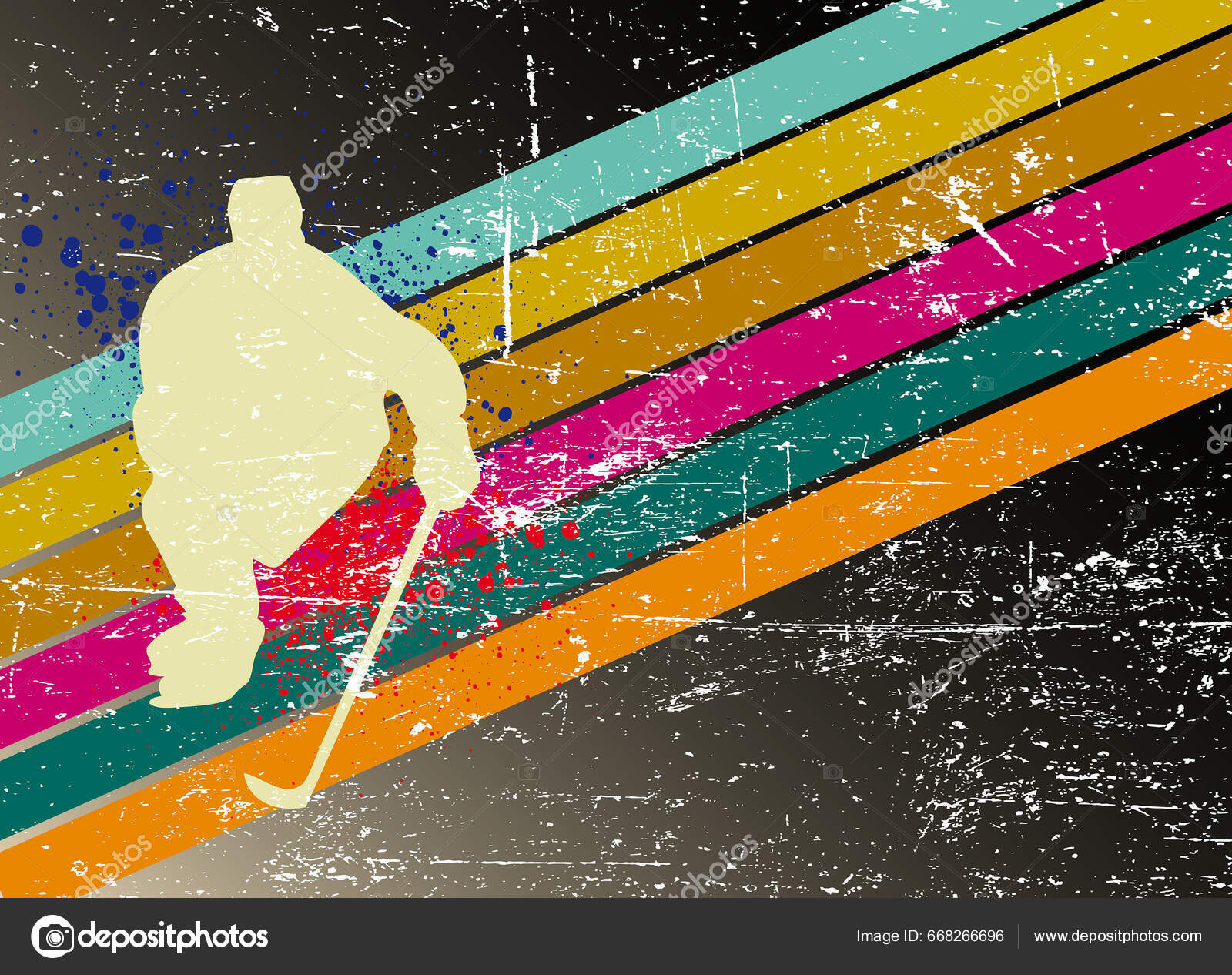 Ice Hockey Player Vector Poster Stock Vector By ©designpicsinc 668266696