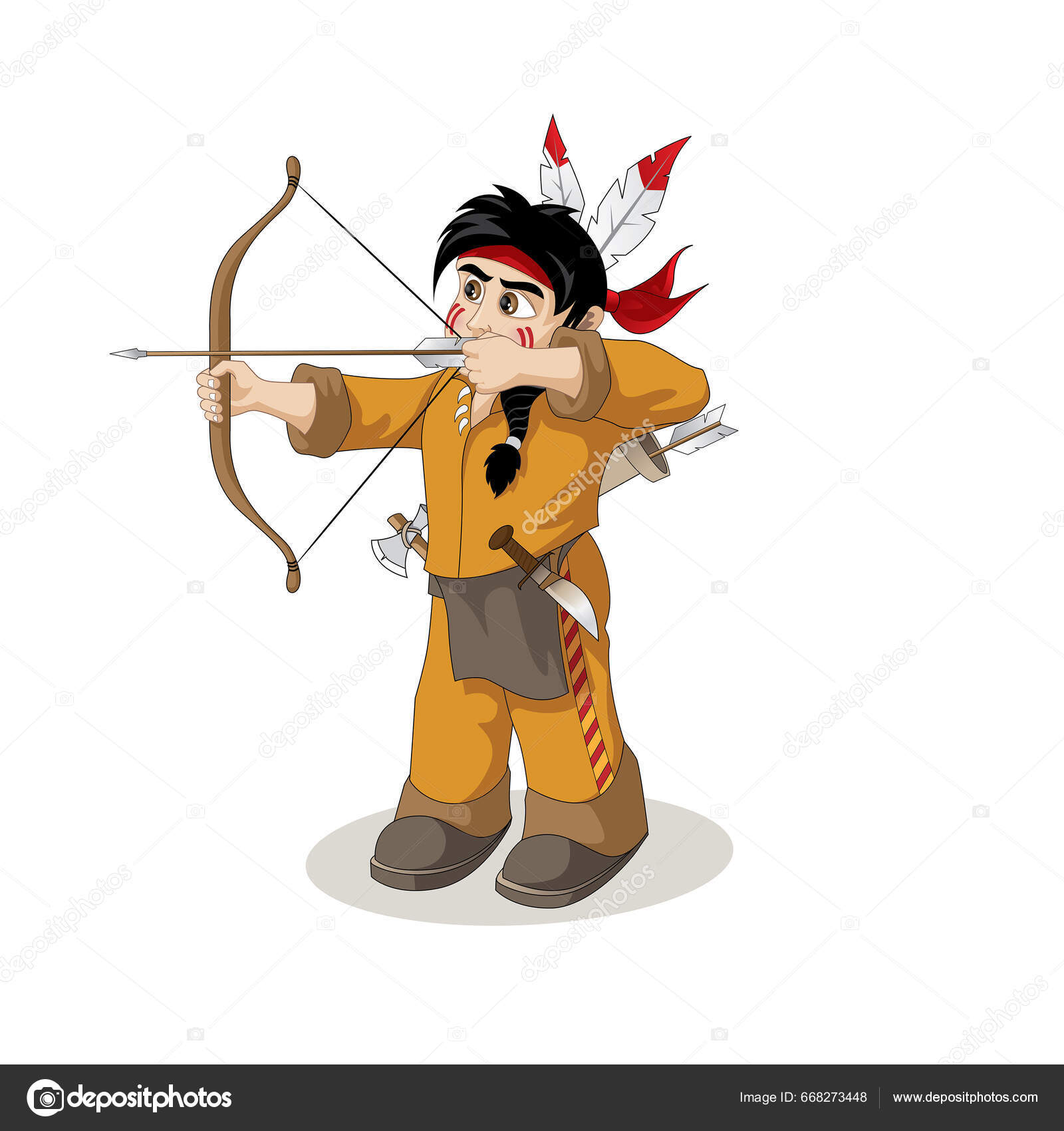 Anime Man Met Pijl En Boog