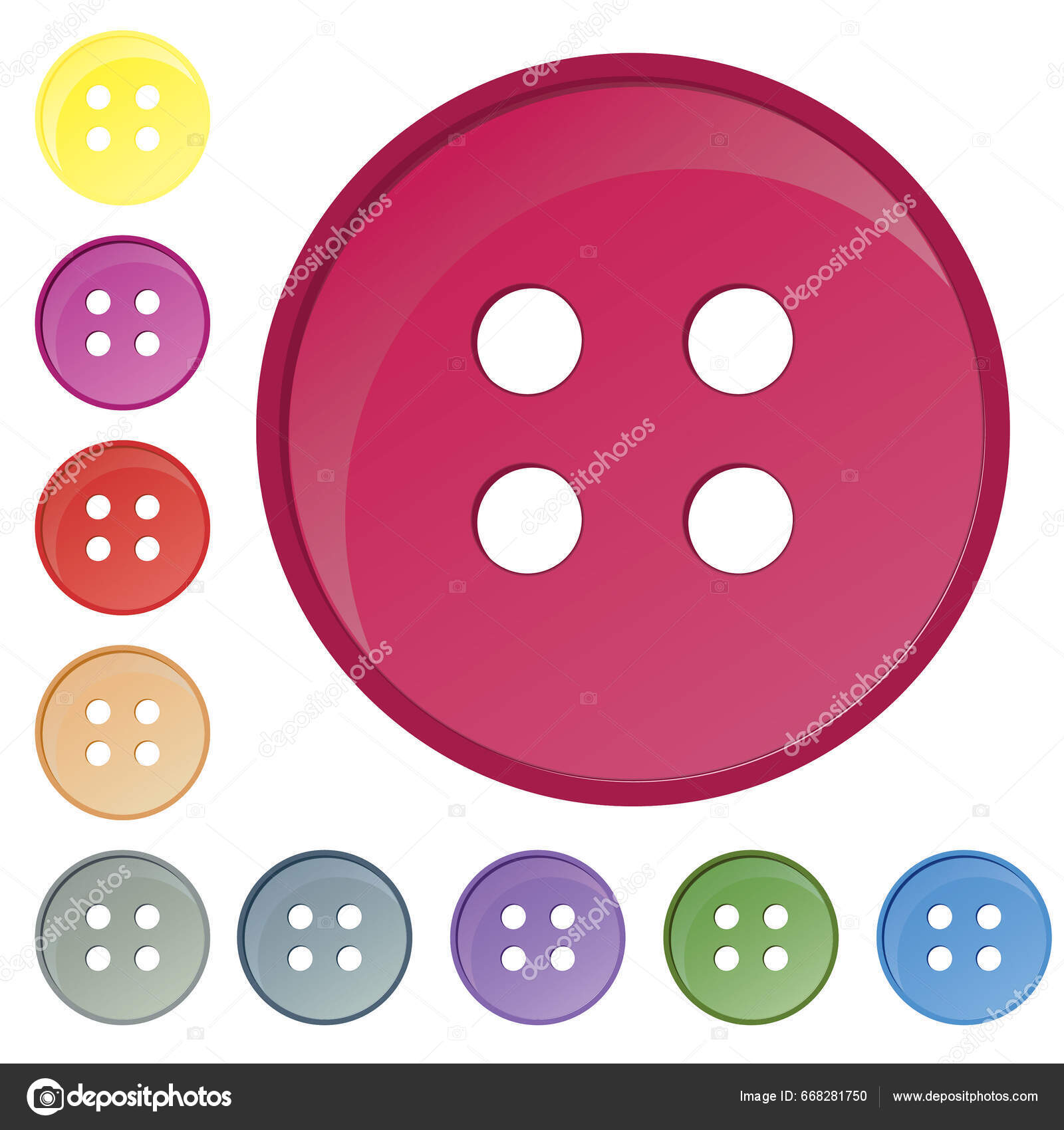 Icono Paleta Colores Botones Redondos Vector de stock #668281750 de ...